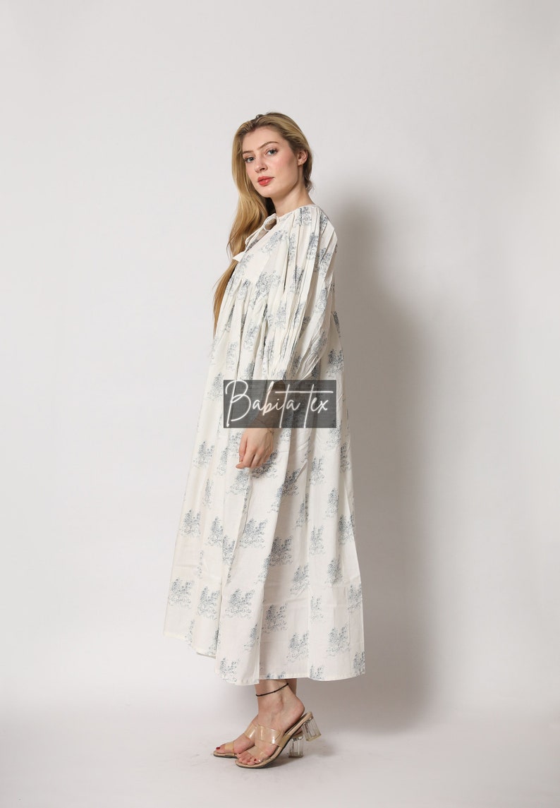 Floral Block Print Soft Cotton Summer Dress, Kyra Midi Dress, Dresses ...