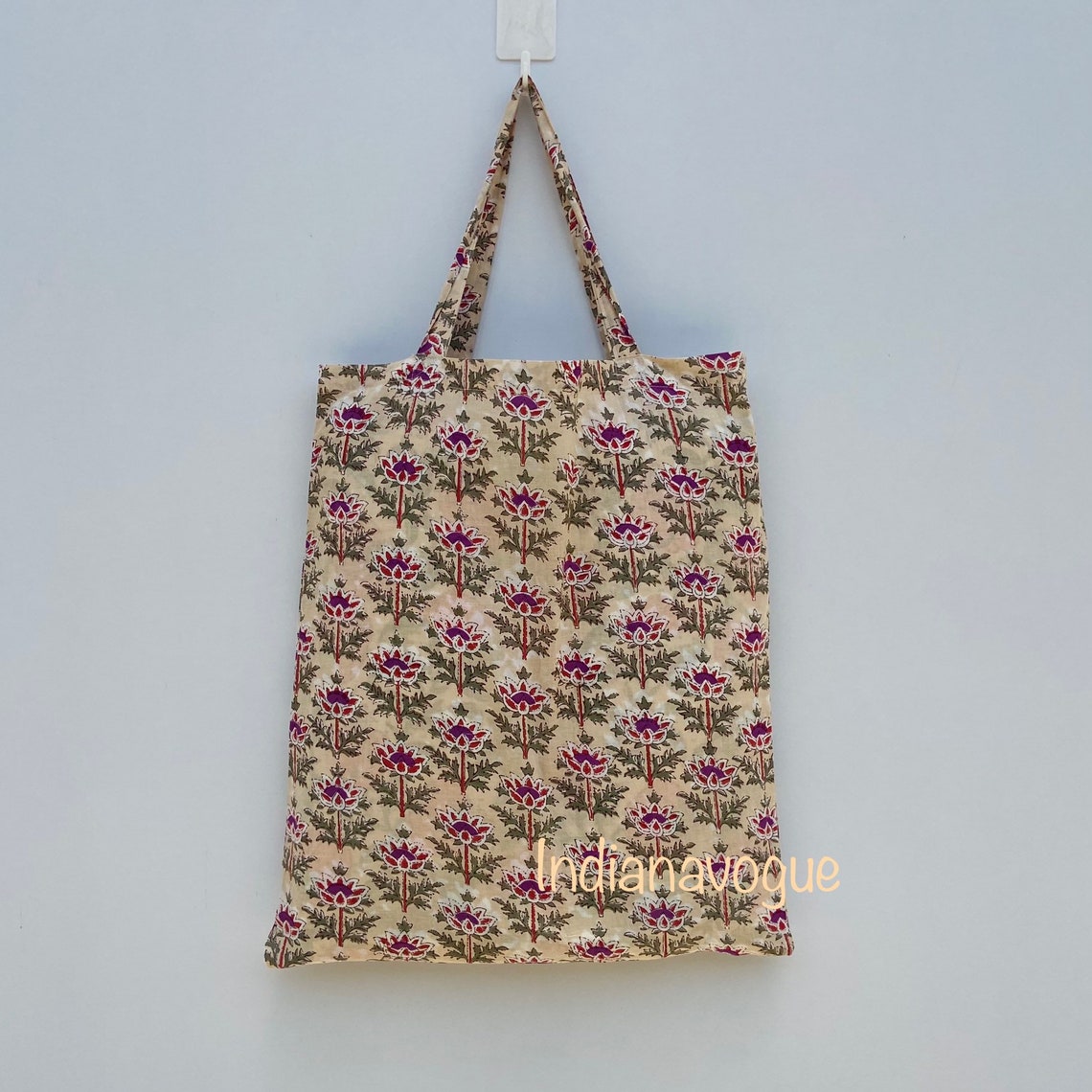 Cotton Hand Block Print Marketing Bags, Washable & Reusable Shopping ...
