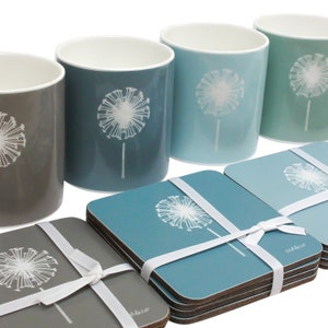Dandelion Coasters - Set of Four, Single, Made in the UK - Etsy UK