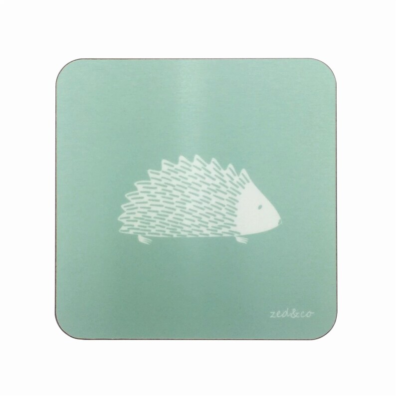 Hedgehog Coasters - Set of Four, Single, Made in the UK - Etsy UK