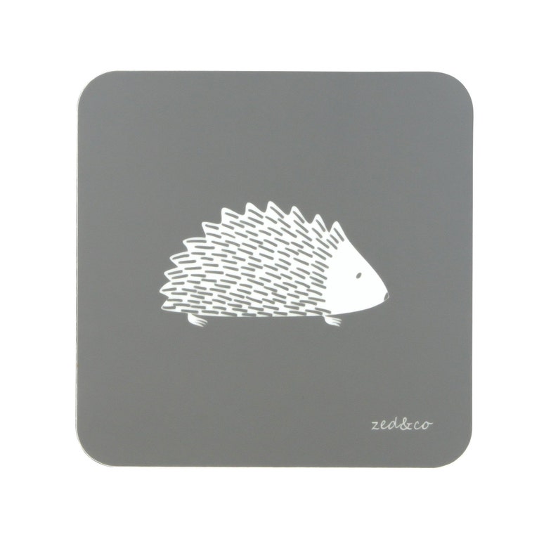 Hedgehog Coasters - Set of Four, Single, Made in the UK - Etsy UK