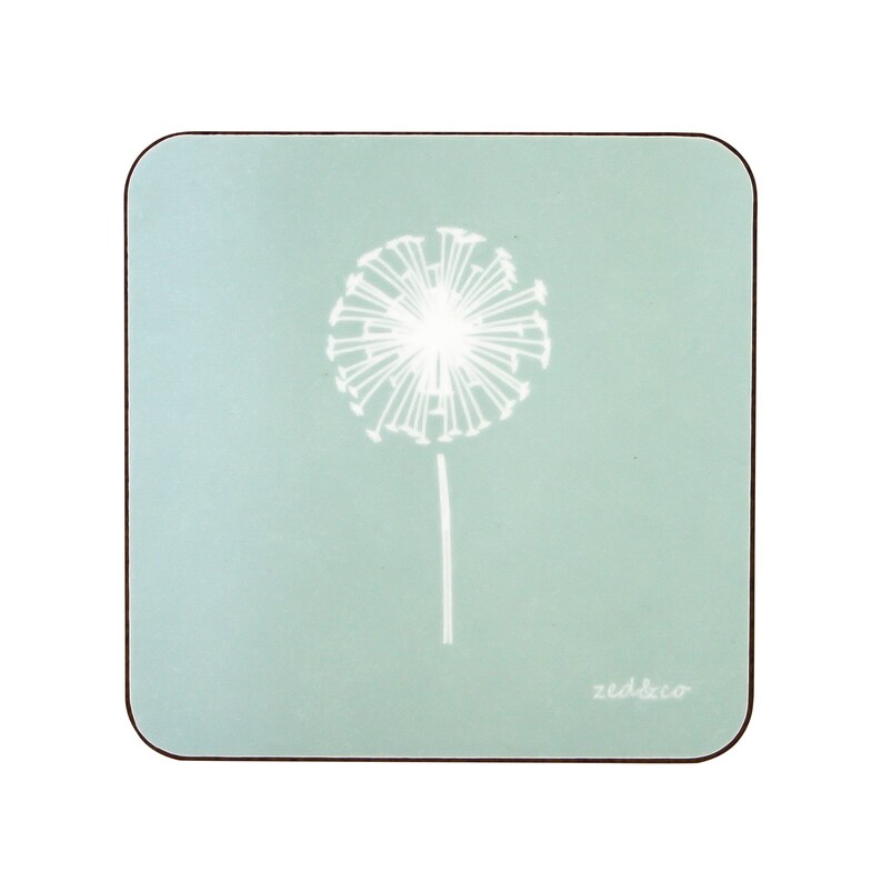 Dandelion Coasters Set Of Four Single Made in the UK | Etsy