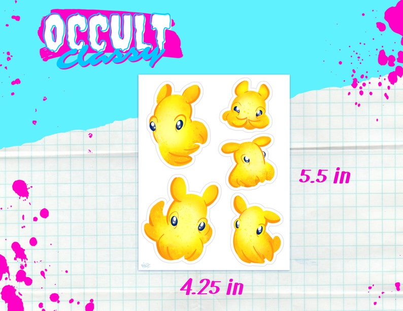 Dumbo Octopus Sticker Sheet 5.5in X 4.25in Glossy Vinyl - Etsy