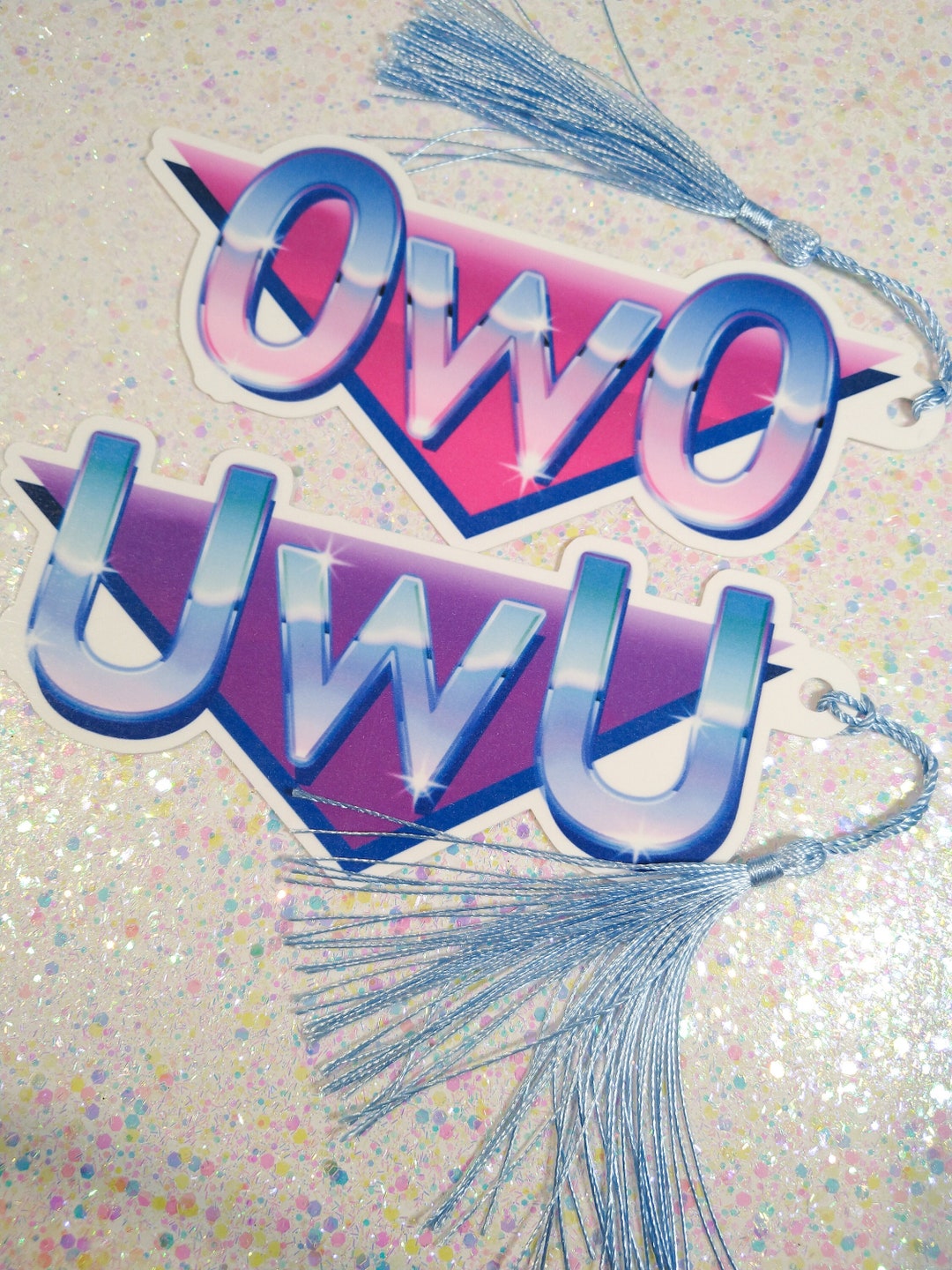 Owo Uwu Vaporwave Inspired Furry Emoticon Bookmarks - Etsy