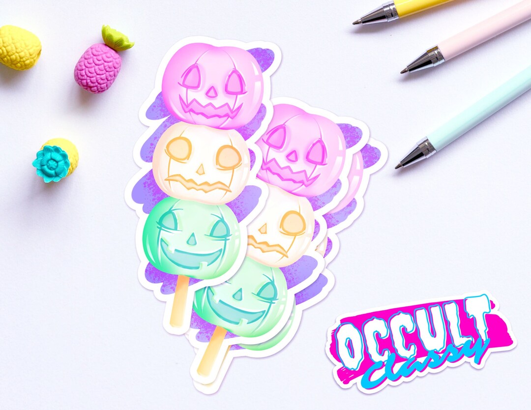 Pumpkin Dango Halloween Stickers Diecut Laptop Stickers - Etsy