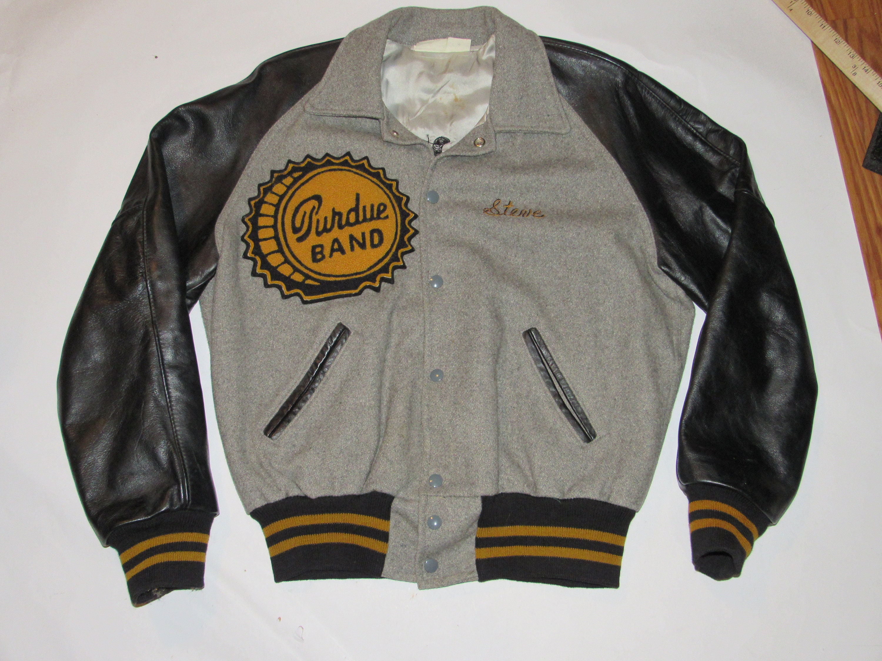 Vintage 1970s Purdue Band Varsity Jacket Peach Bowl & - Etsy UK