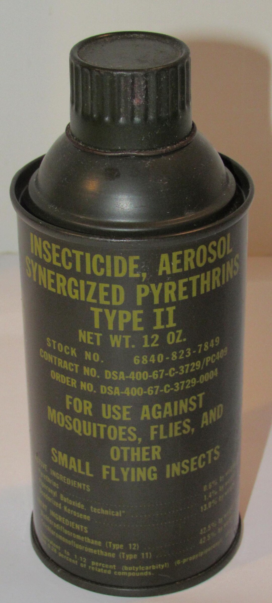 Vintage 1967 Vietnam War Empty Aerosol Can Insecticide! for Display ...