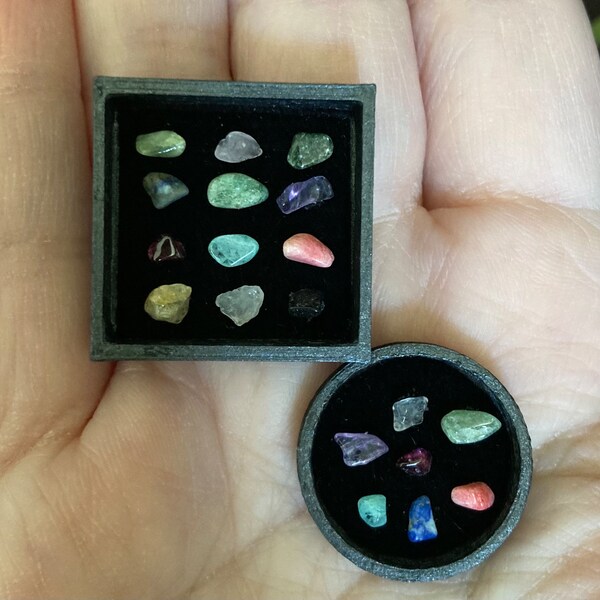 Minerals in Shadow Box - Etsy