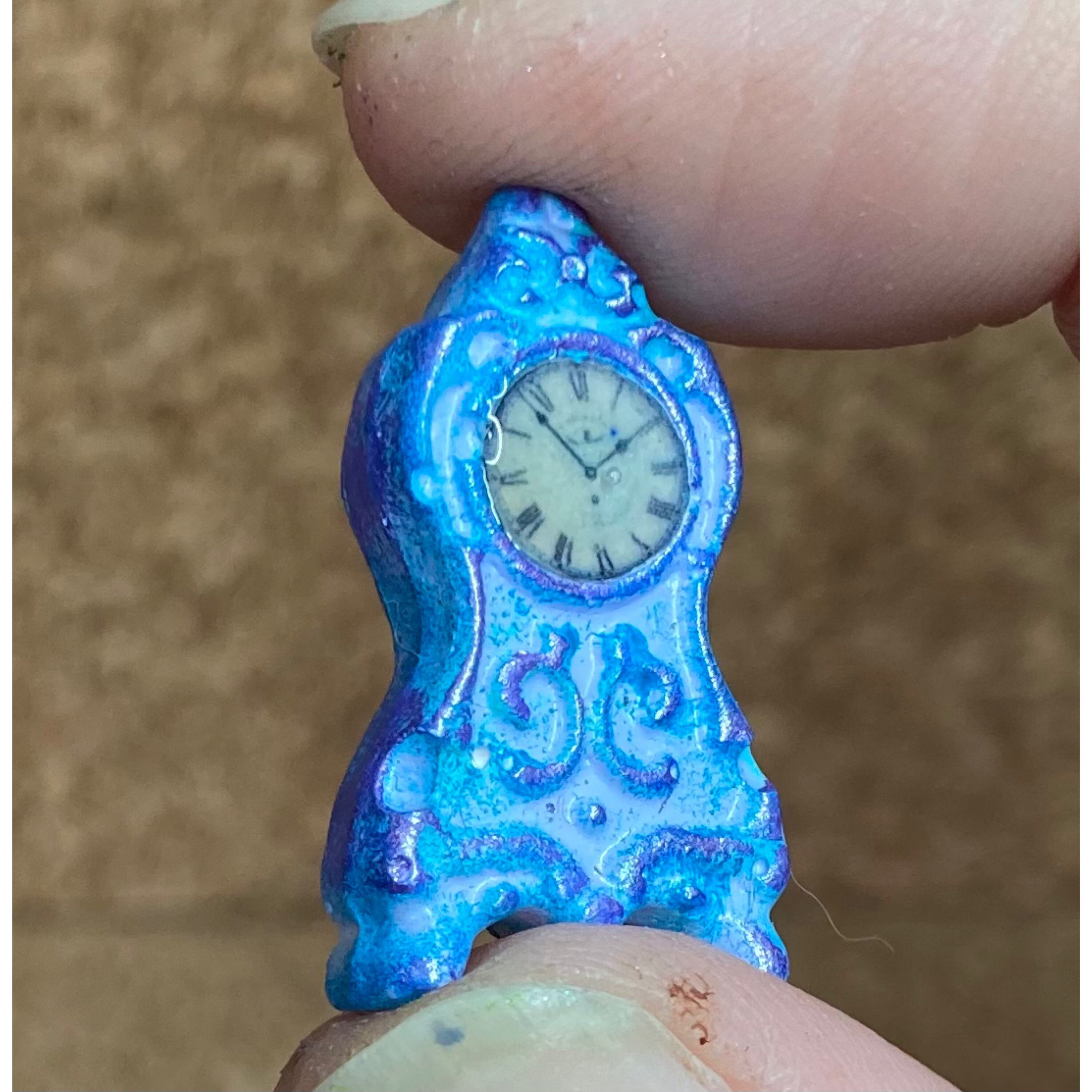Miniature Mantle Clock 1/12 Scale for Dollhousediorama | Etsy