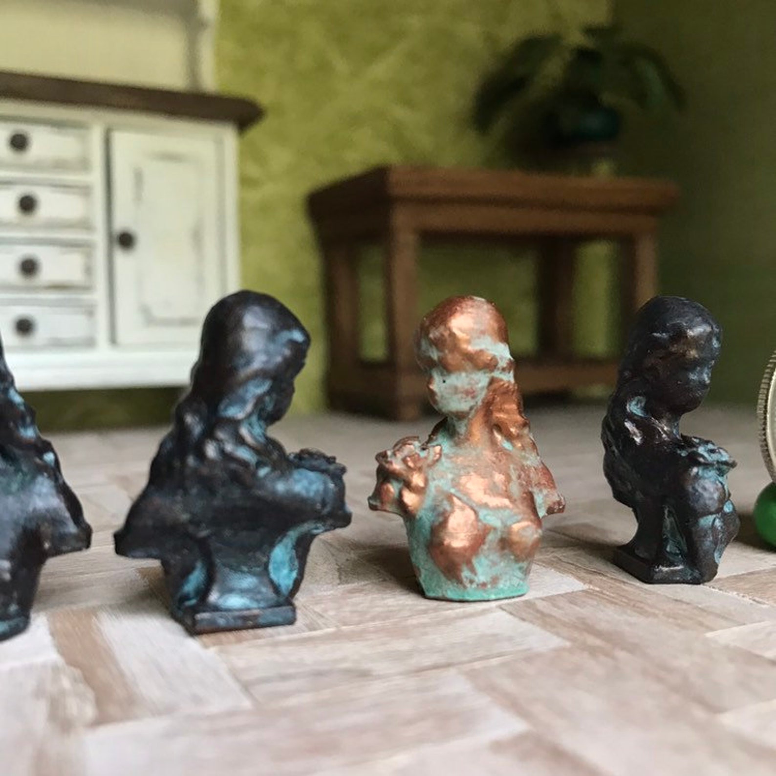 Miniature Dollhouse Woman Bust Statue 1/12 Scale | Etsy