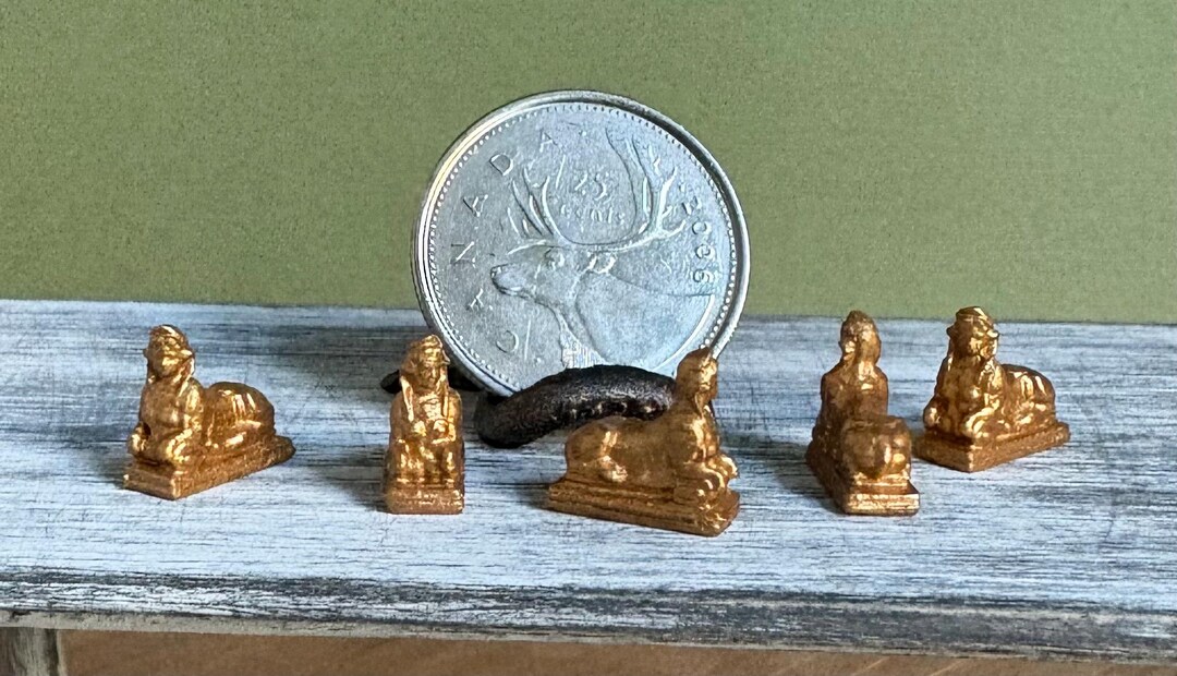 Miniature Sphinx With Woman Head for Dollhouse, Roombox, Vignettes ...