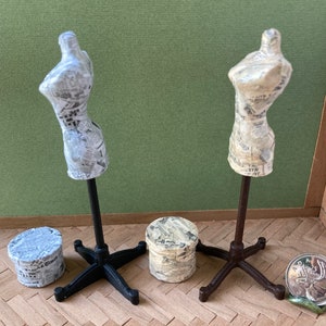 Miniature Dress Form/ Mannequin Form for Dollhouse,diorama, Roombox ...