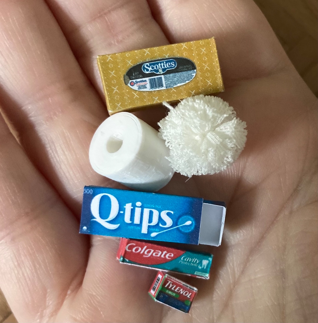 Miniature 6 Bathroom/toilet Essentials 1/12 Scale for Diorama,roombox ...