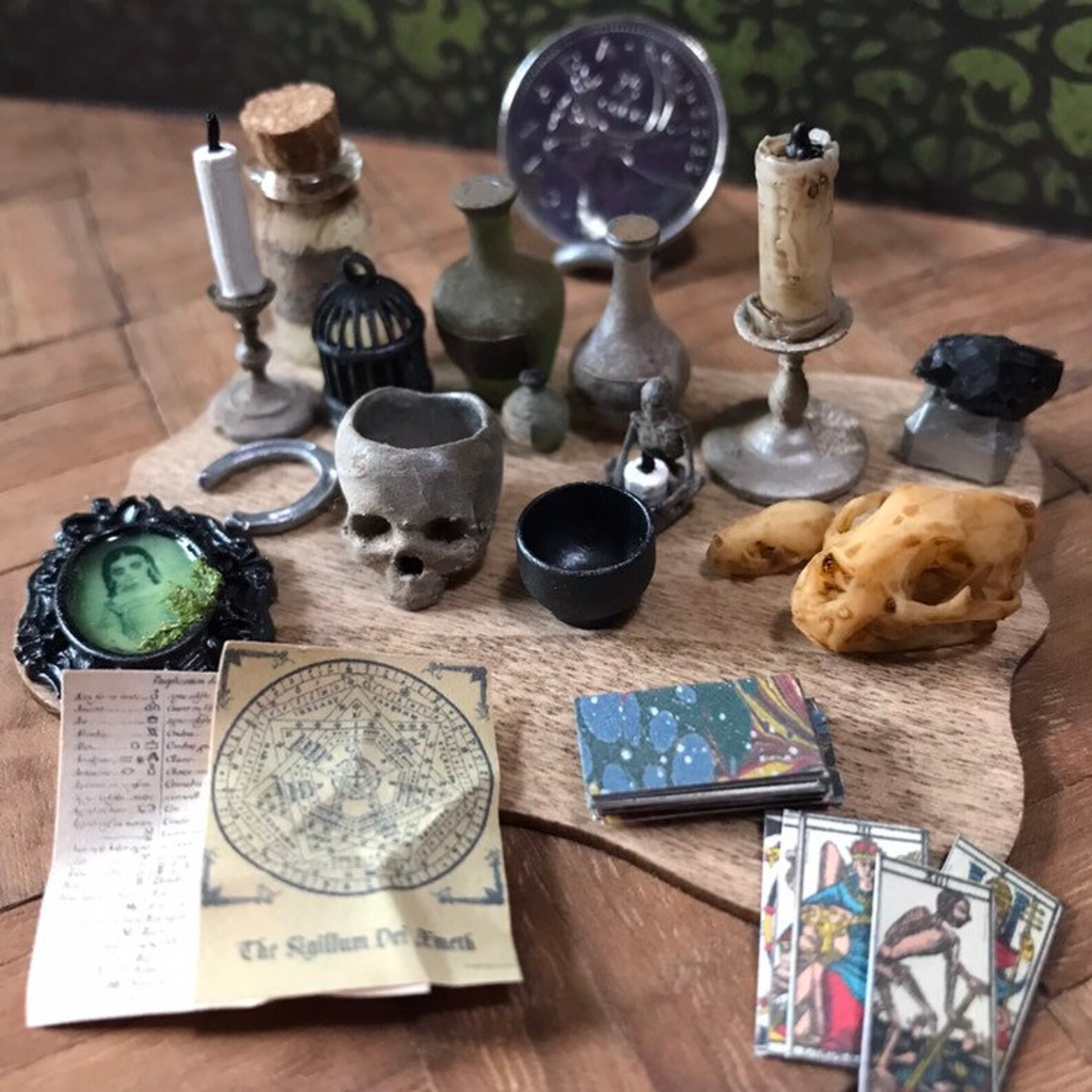 Miniature witch witch divination kit for dollhouses 1/12 scale | Etsy