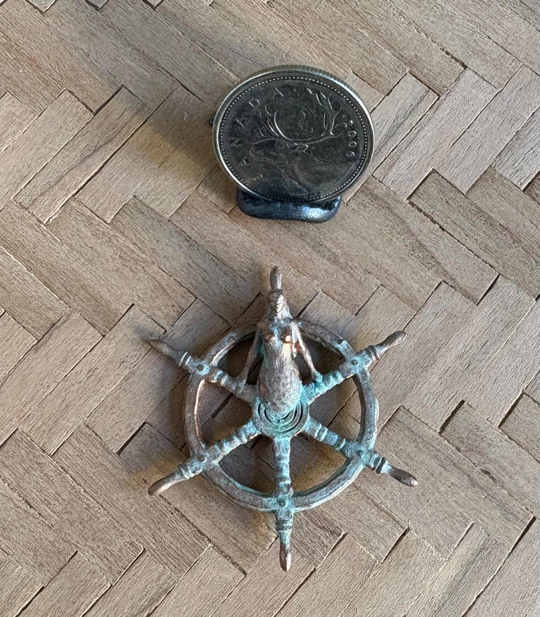 Miniature Mermaid Ship Wheel for Dollhouse,roombox,diorama,vignette 1/ ...