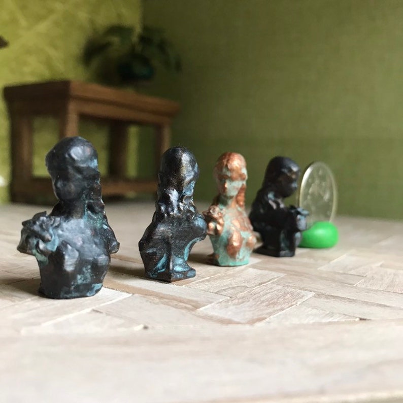 Miniature Dollhouse Woman Bust Statue 1/12 Scale | Etsy