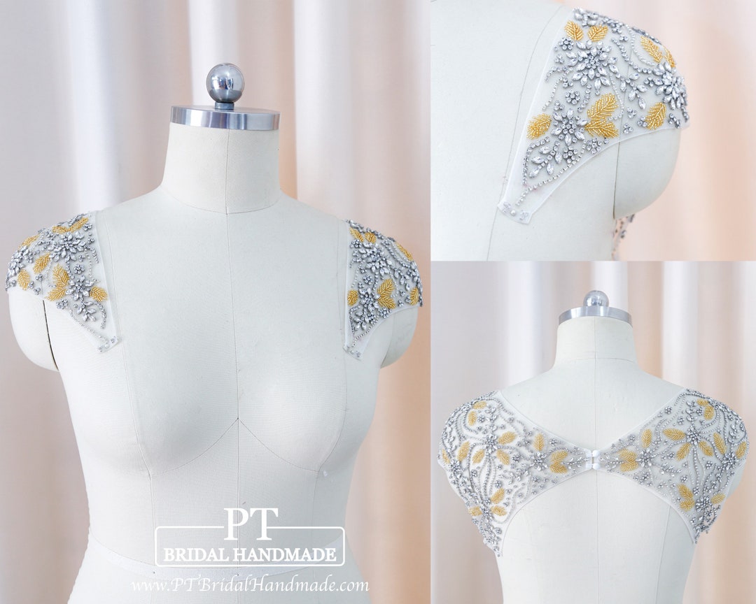 Custom Bridal Keyhole Epaulettes 607, Wedding Dress Sleeves ...