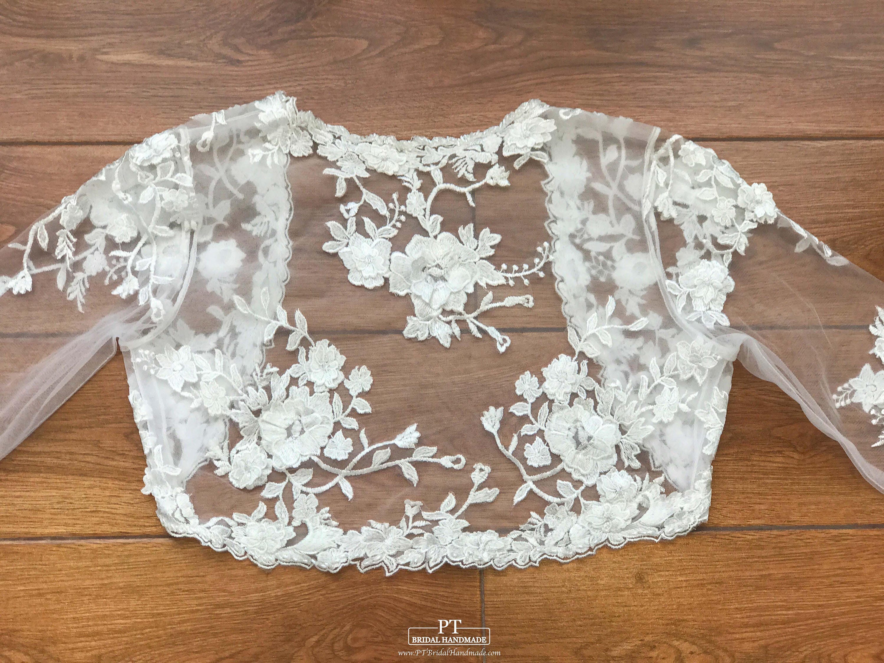 Custom Floral Bolero 115 Custom Wedding Dress Bolero Custom - Etsy UK