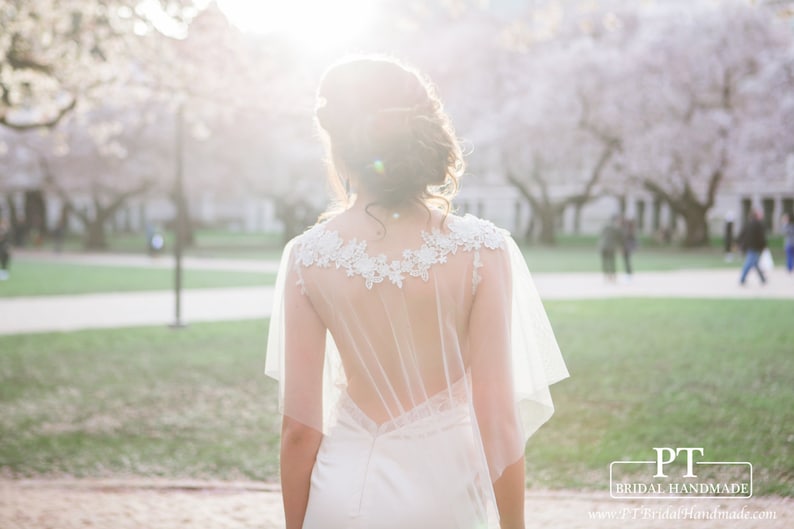 Sheer Wedding Lace Cape 17 Sheer Lace Bolero Sheer Lace - Etsy