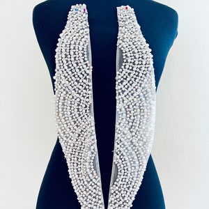 Custom Pearl Rhinestone Bridal Dress Straps, Beaded off Shoudler ...