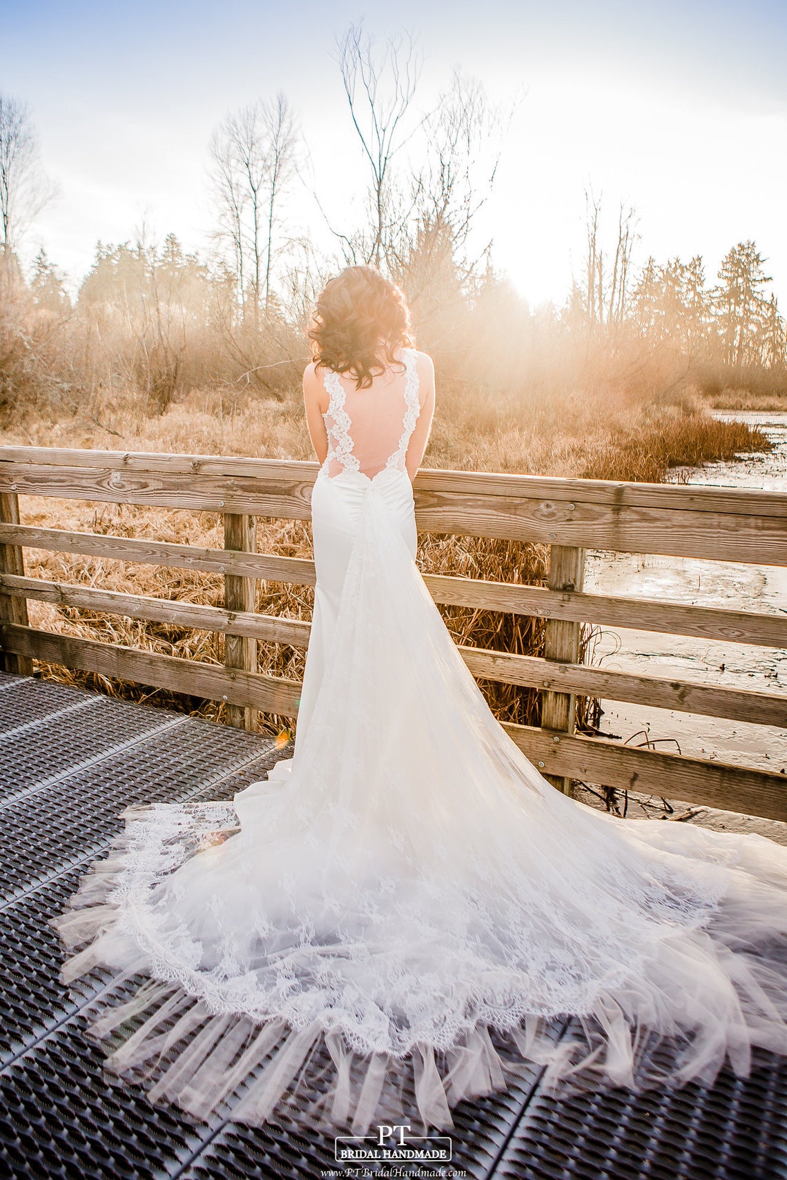 Detachable Organza Bridal Train #84, Custom Wedding Train, Custom ...