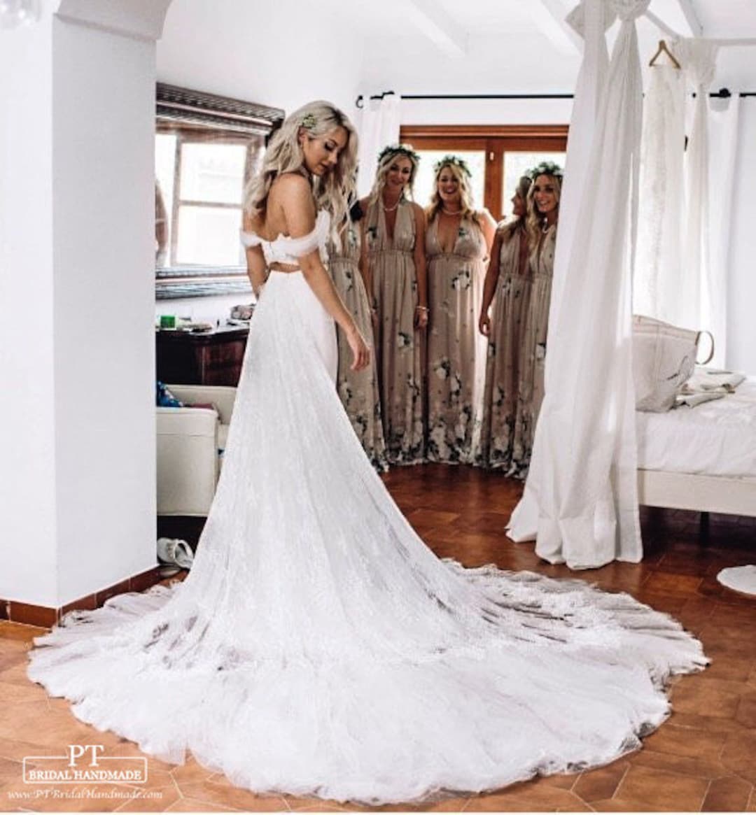 Cathedral Detachable Bridal Train 84, Cathedral Detachable Wedding ...