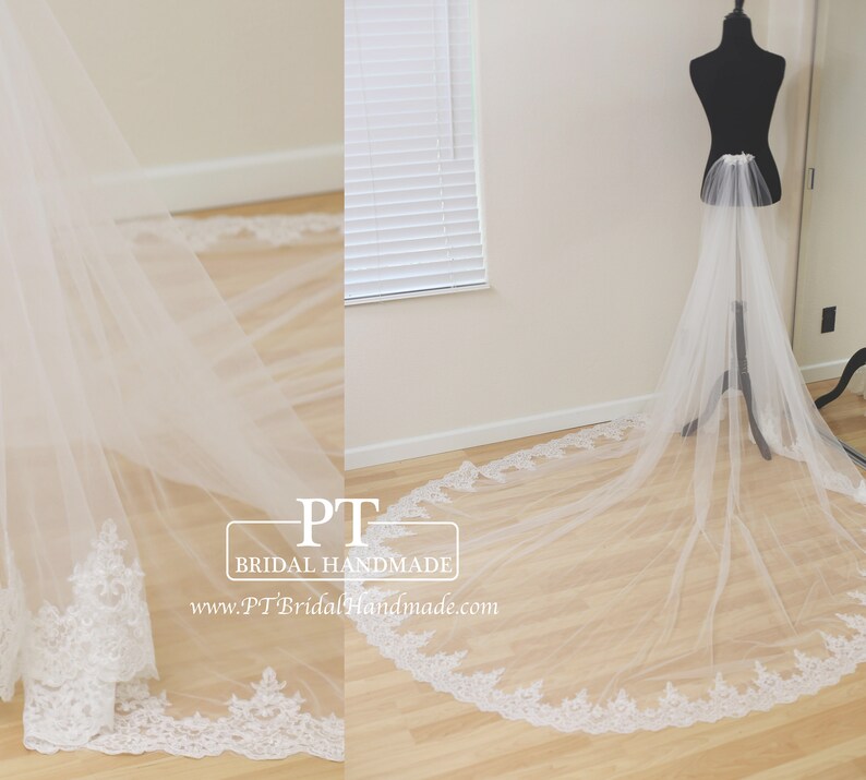Detachable Cathedral Lace Train #39, Cathedral Bridal Train, Cathedral ...