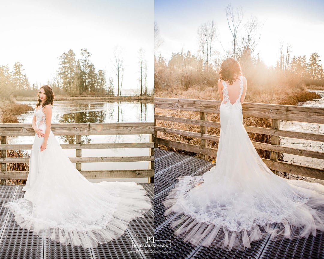 Detachable Bridal Train 84, Custom Wedding Train, Custom ...