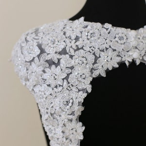 Custom Keyhole Wedding Dress Sleeves #52, Detachable Wedding Cap ...