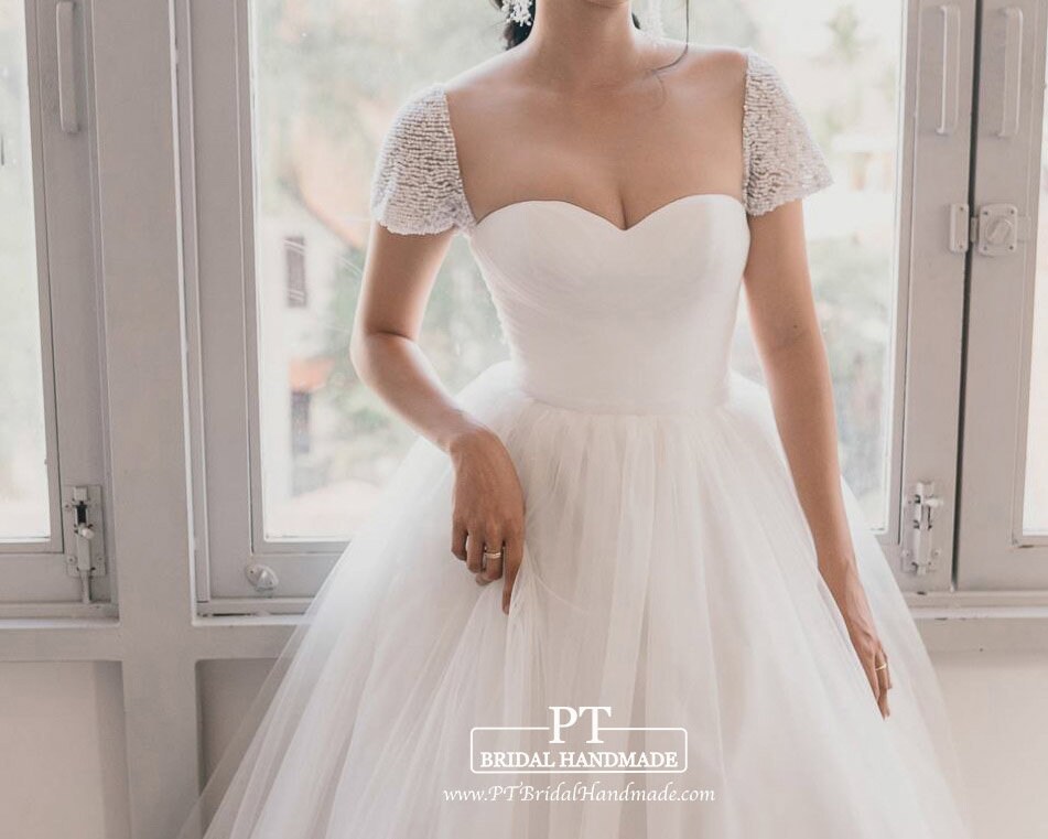 Bridal Pearl Cap Sleeves 185 Beaded Bridal Sleeves | Etsy