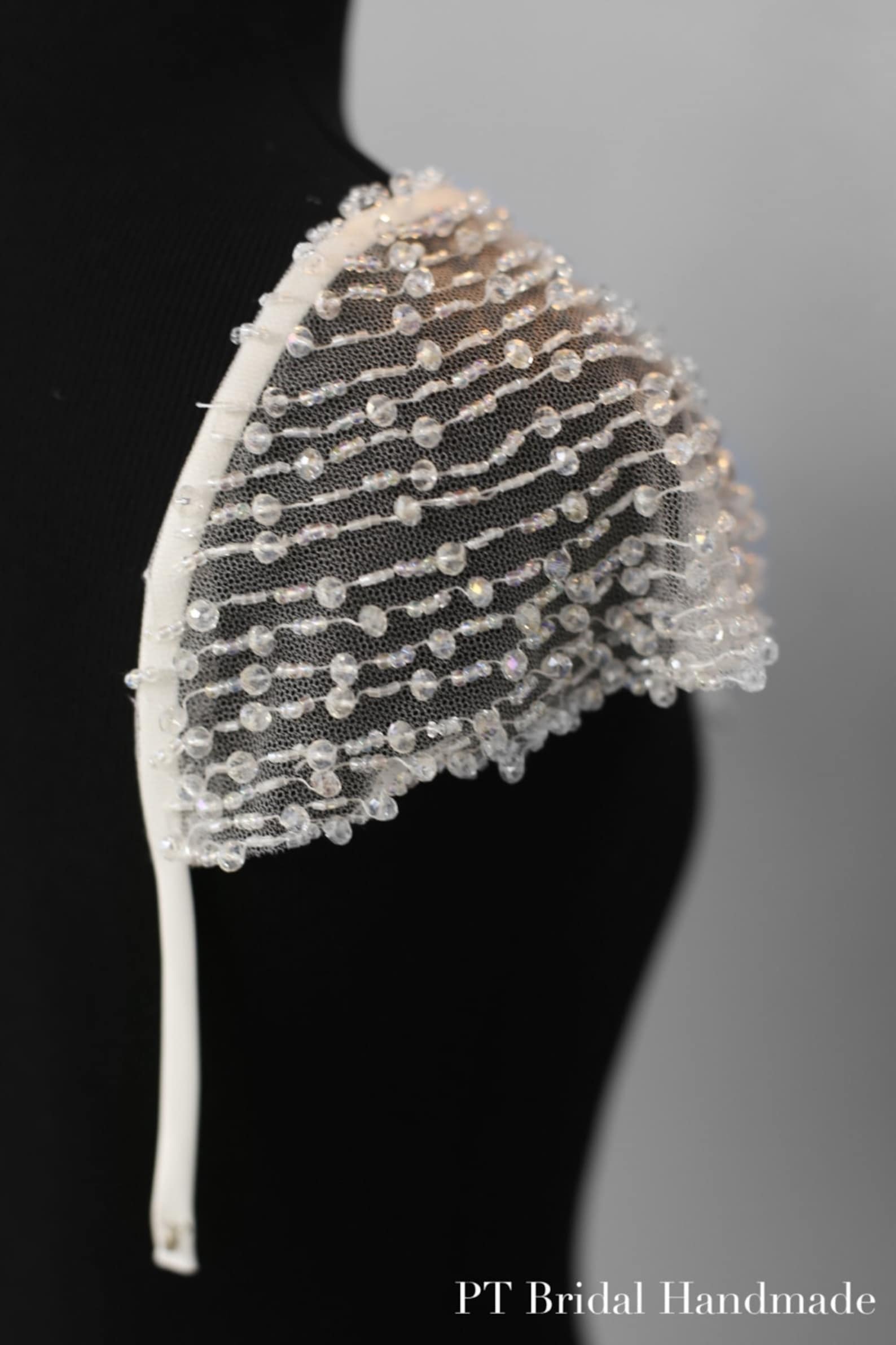 Detachable Crystal Cap Sleeves 11-detachable Wedding Shoulder - Etsy