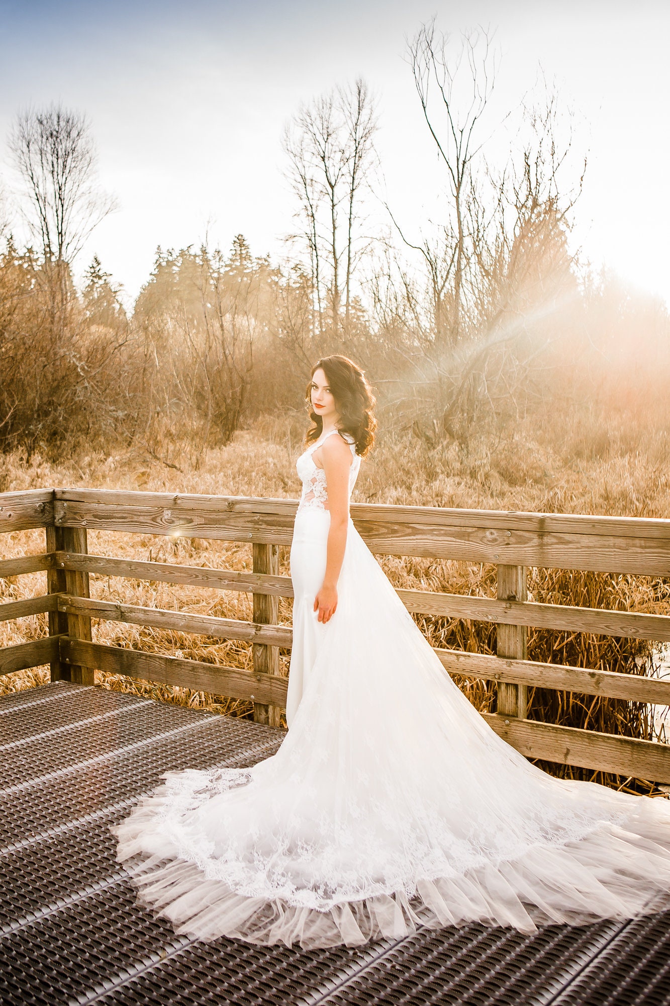 Cathedral Detachable Organza Bridal Train #84, Cathedral Detachable ...
