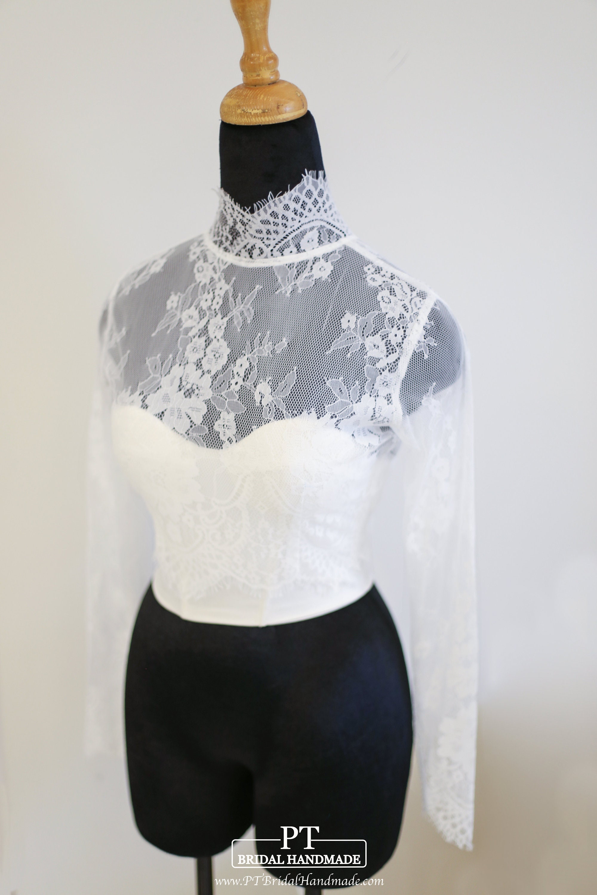 Long sleeve Lace Bridal Dress Topper 152 Long Sleeve Bridal | Etsy