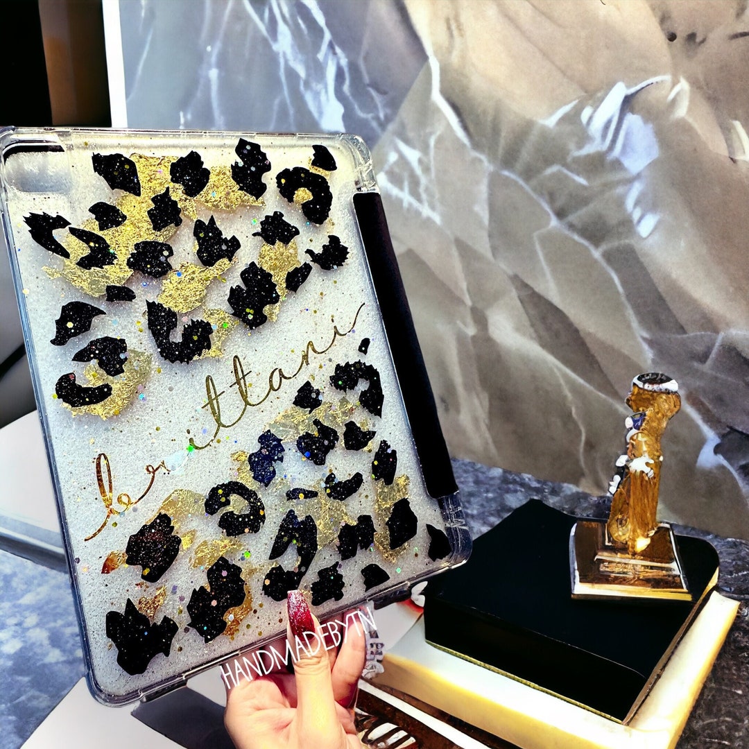 24K Gold Leopard iPad Case: Animal Print Foil, Smart Cover - Etsy