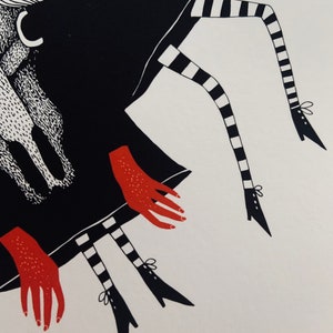 Goat Family Print Ominous Illustration Portrait Holy Trinity Design ...