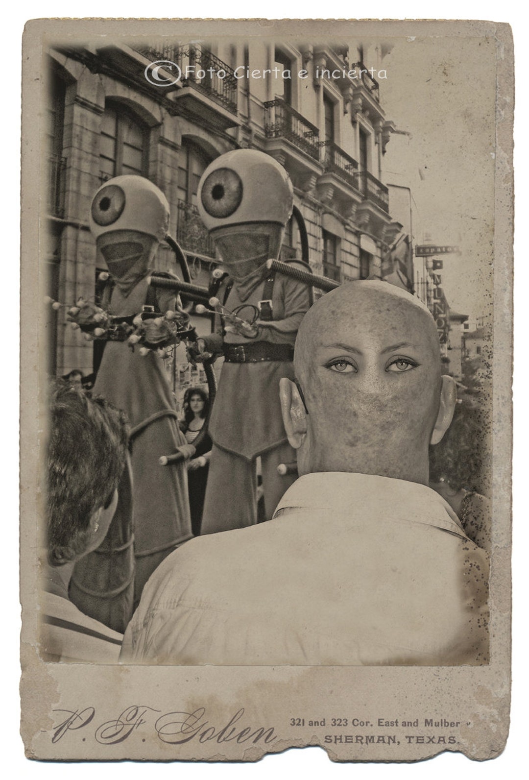 Who is the Alien photomontage.surrealism.false Vintage. Street Show ...
