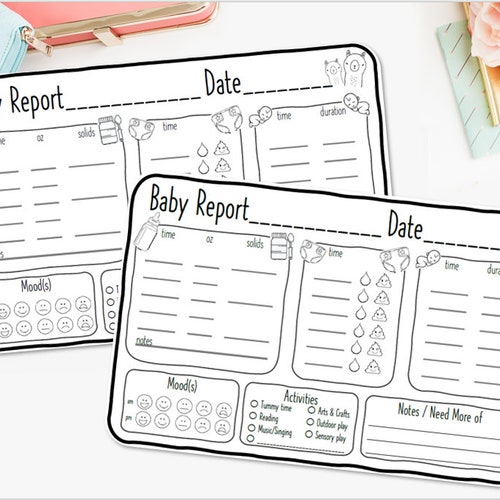 Printable Baby Tracker: Log for Parents Nanny Daycare - Etsy