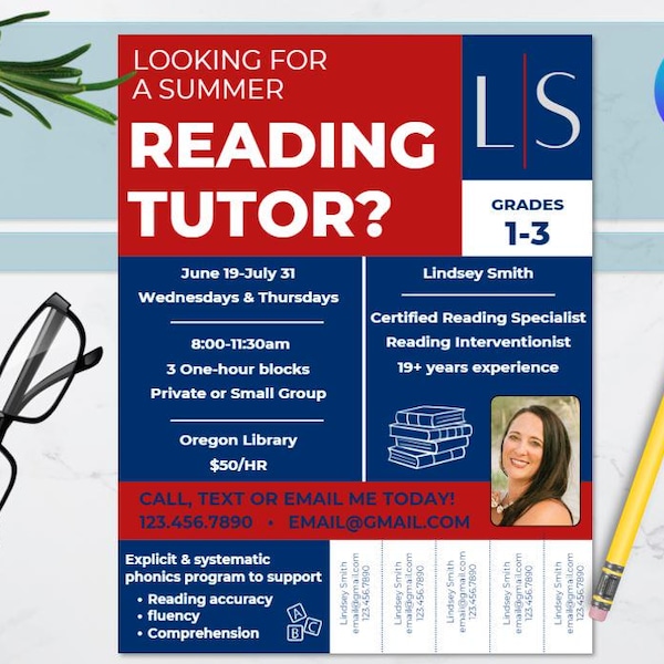 Tutoring Flyer - Etsy