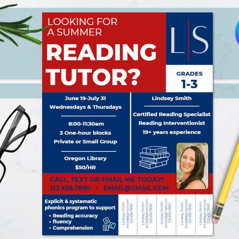 Tutoring Flyer - Etsy