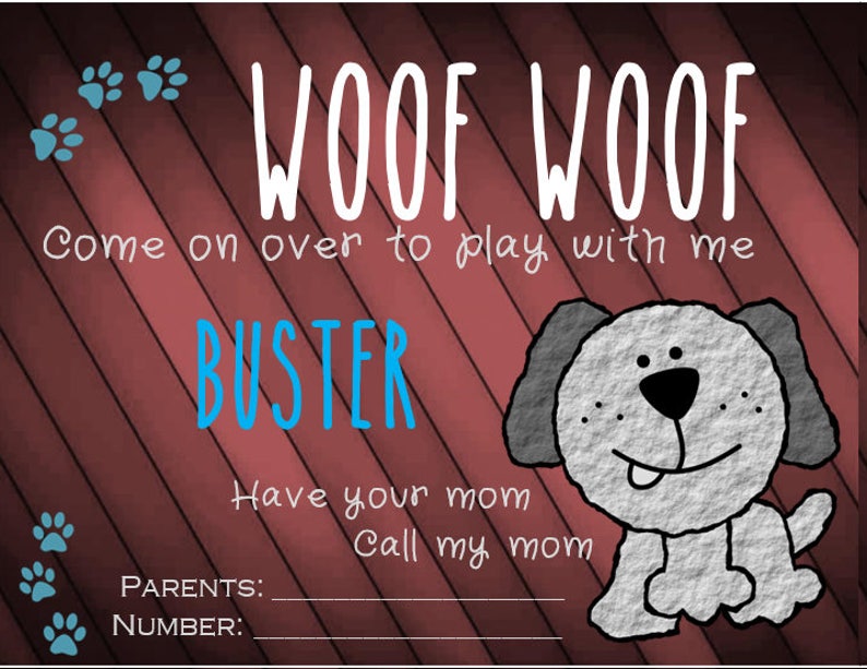 Puppy Playdate, Playdate, Card, Dog, Doggy Playdate, Invitation, #DD13 ...