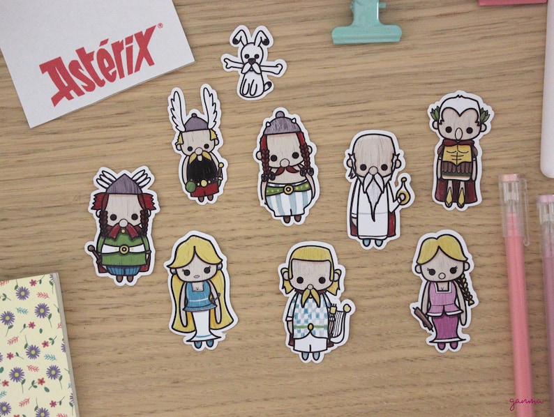 Asterix & Obelix Sticker Pack / Fan Art Sticker Pack – Kawaii Vintage ...