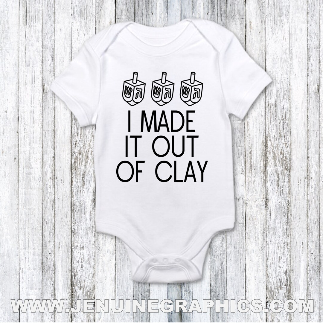 Funny Baby Clothes - Baby First Chanukah Gift Funny Hanukkah Bodysuit ...
