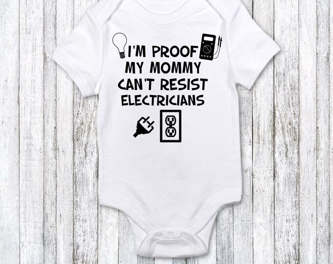 Mommy Loves Electricians - Baby Gift Idea - Funny Baby Gift ...
