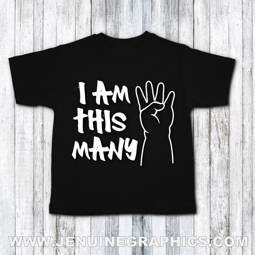 Fourth Birthday Shirt I Am This Many Tshirt Personalized - Etsy