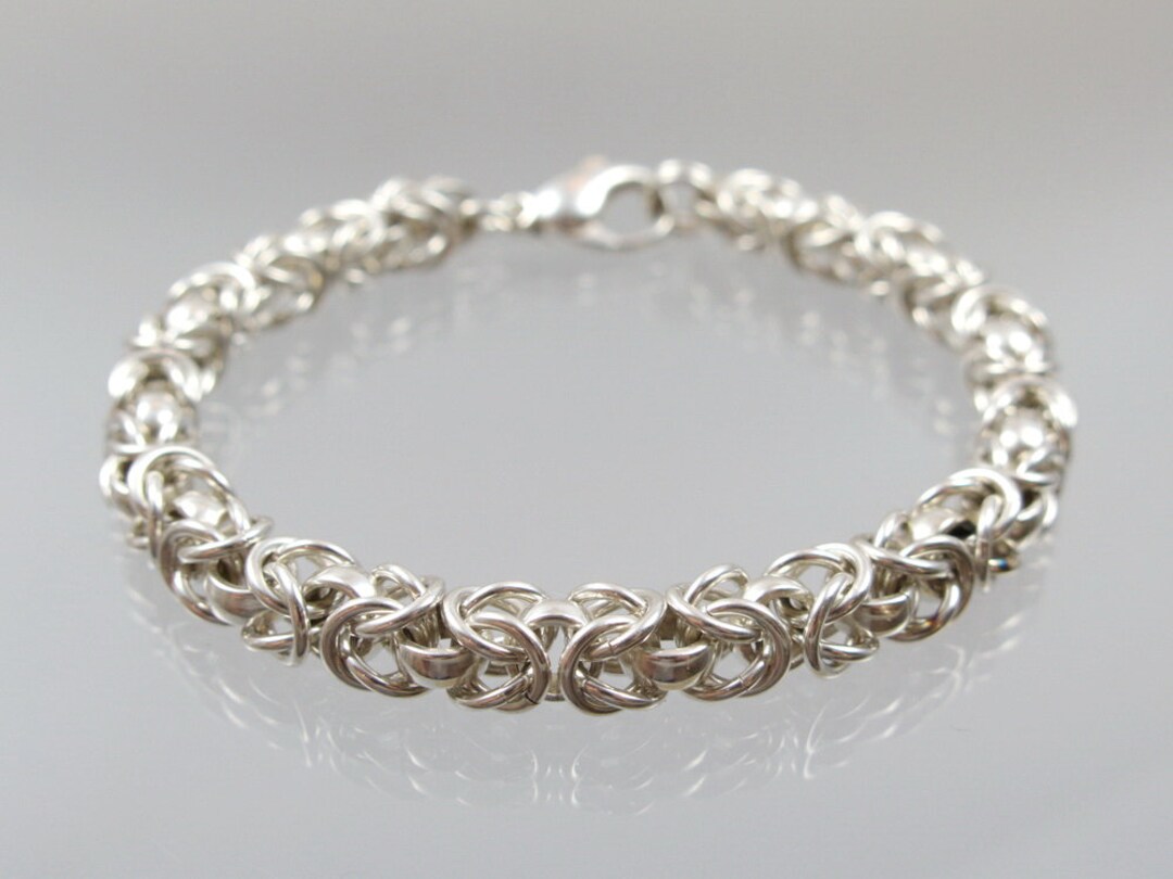 Bracelet Royal Necklace 28g 925/- Sterling Silver Handmade Massive ...