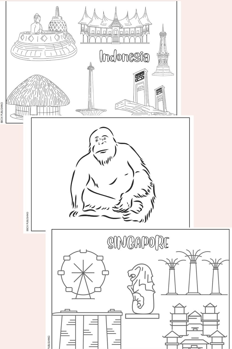 Coloring Pages Kids Southeast Asia, Printable, Educational, Cultural ...
