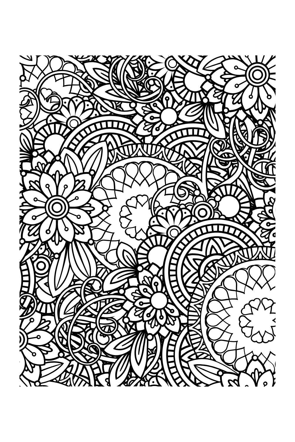 50 Mandala Coloring Pages Adult Coloring Pages Stress Relieve Art ...