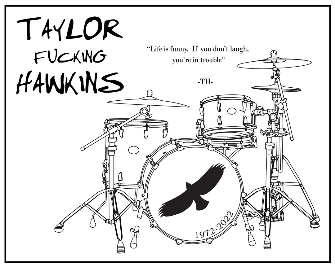 Taylor Hawkins Art, Printable Poster Digital Print, Taylor Hawkins ...