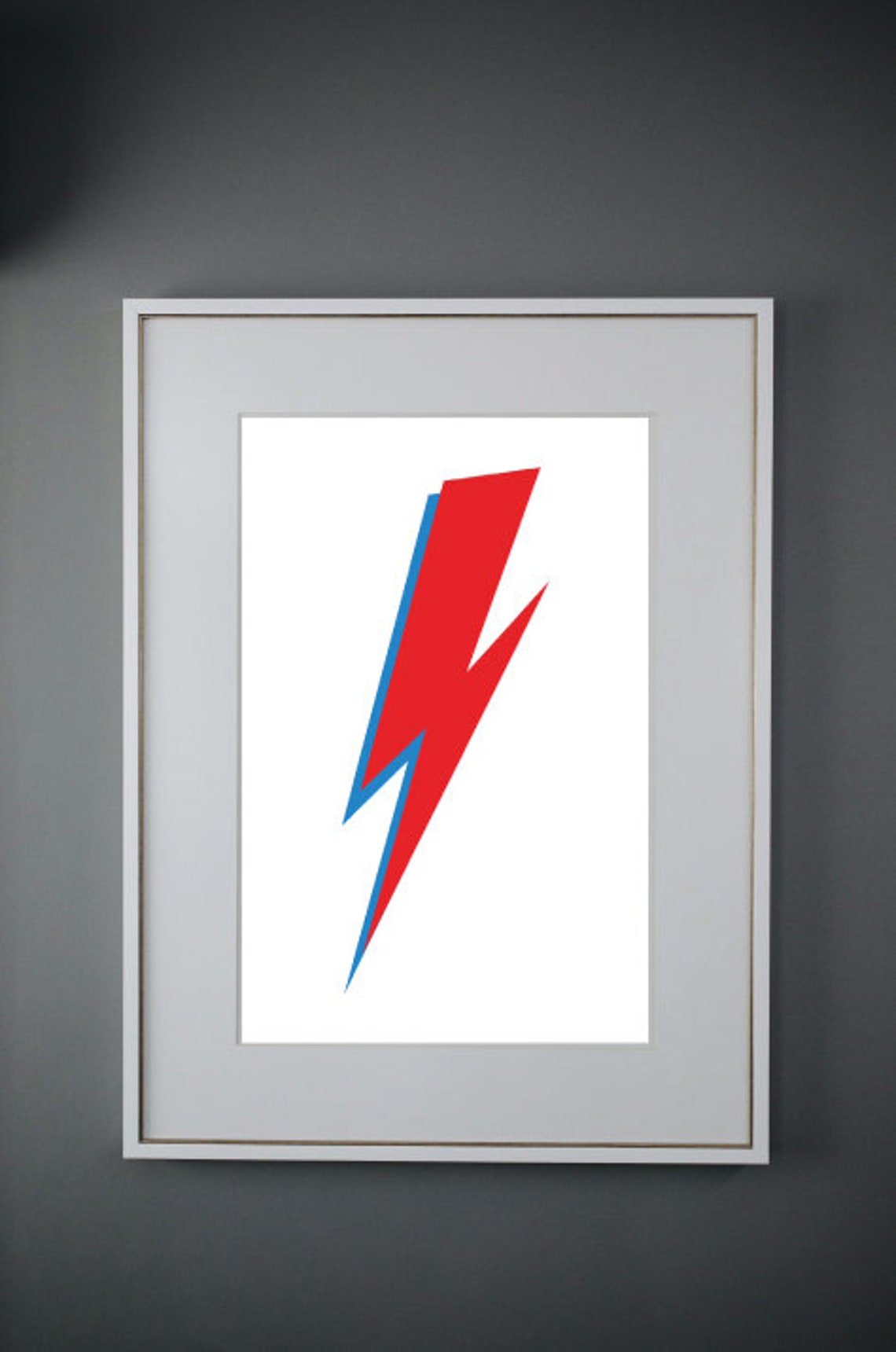 NEW - David Bowie Aladdin Sane Lightning Bolt, Wall Art, Digital ...