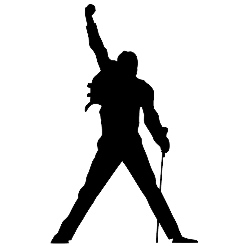 Freddie Mercury Silhouette, Wall Art, Queen, Digital Download, Original Art, High Quality Print ...